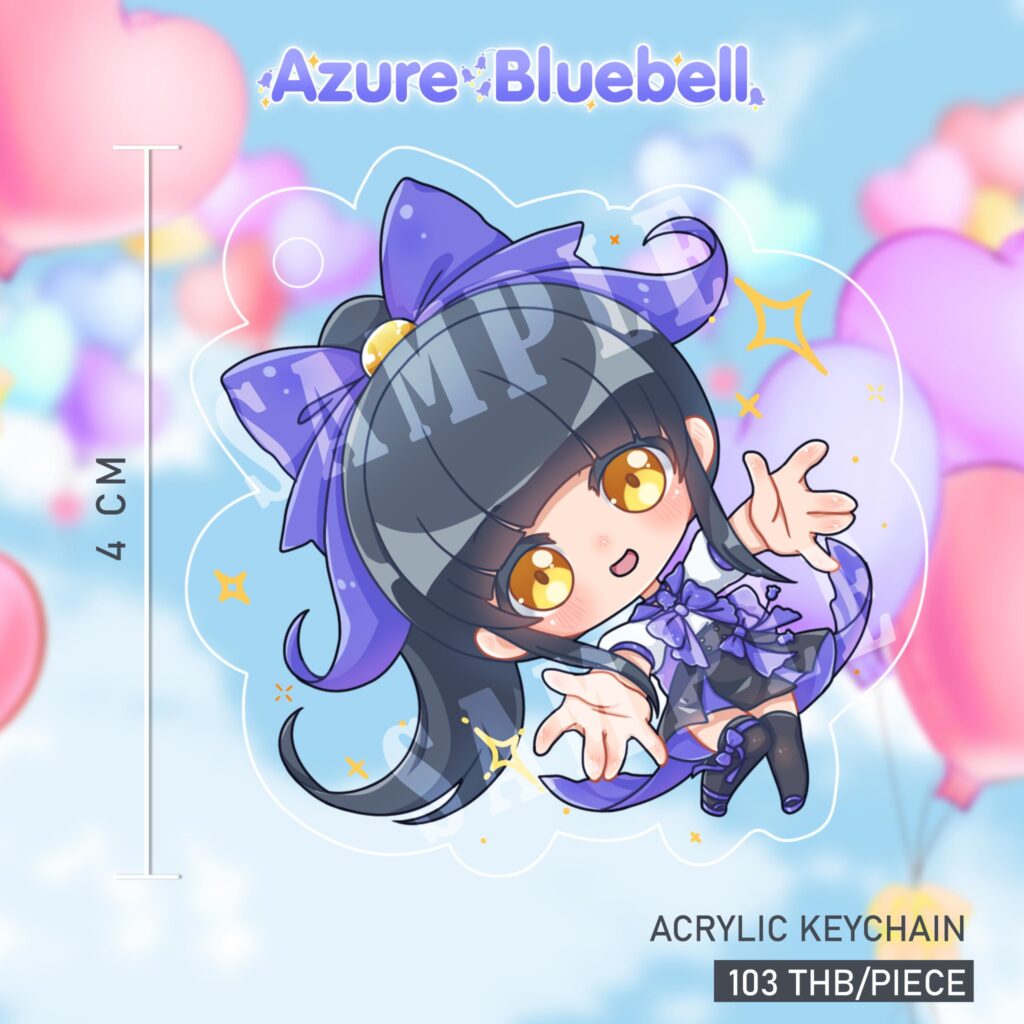Azure Bluebell Birthday Keychain – Homu