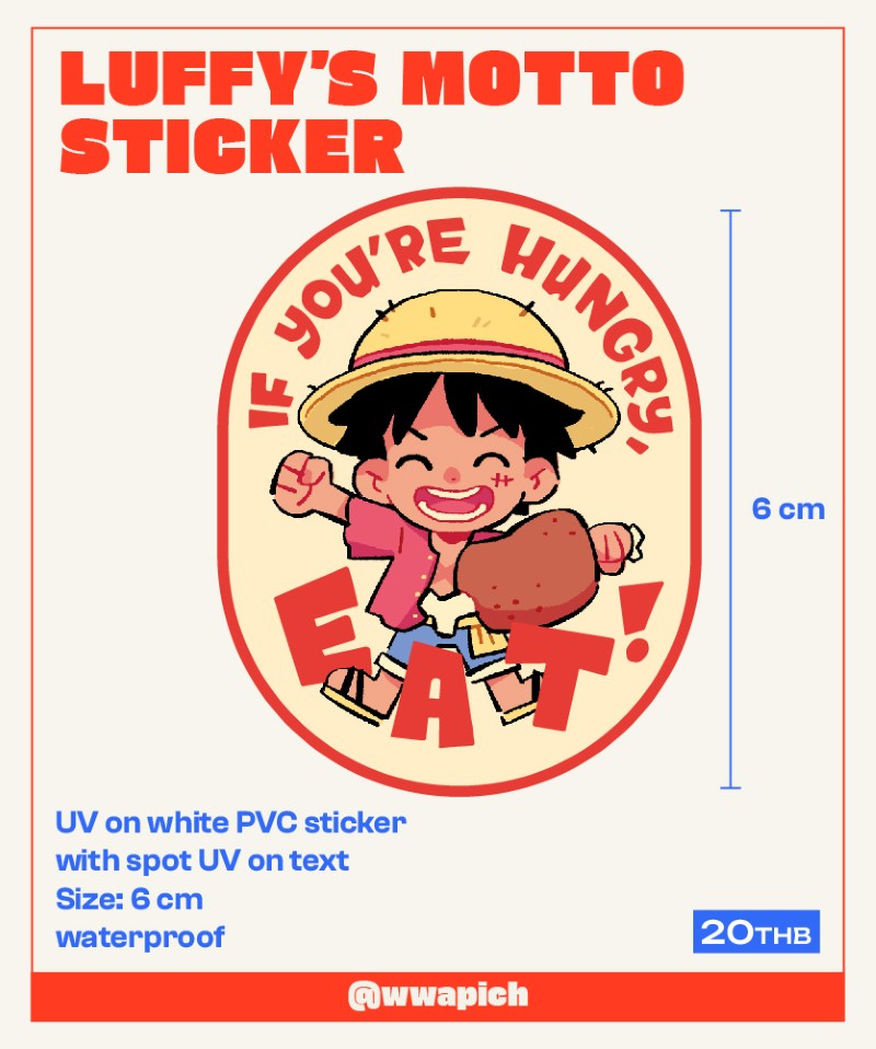 Luffy’s Motto sticker – Homu